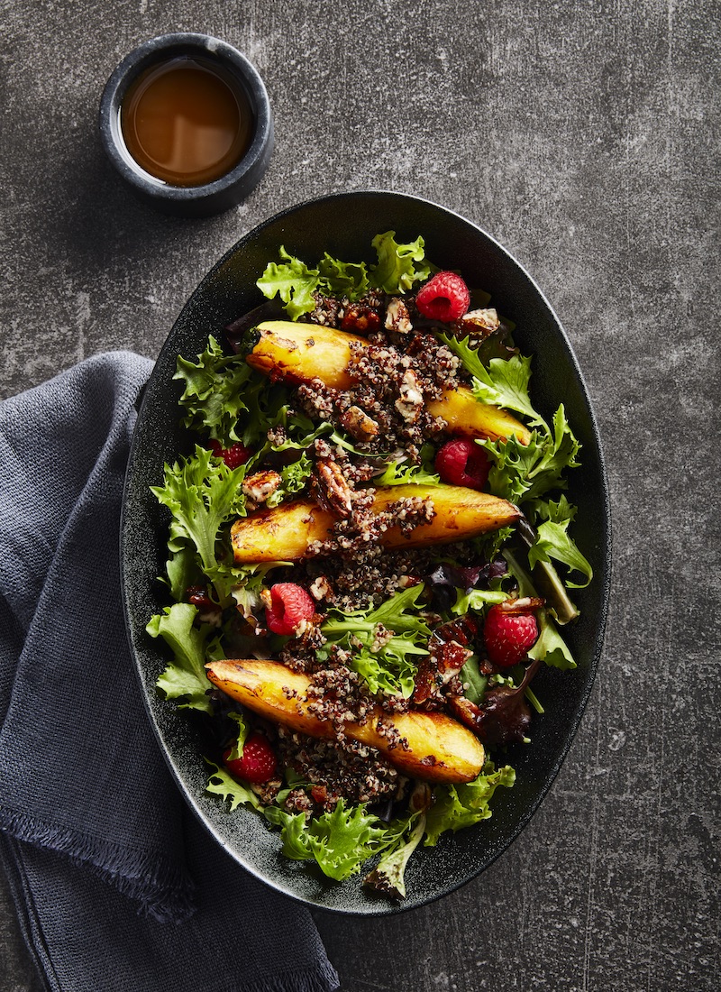 Balsamic Raspberry Pecan Squash Salad - CLEARlife